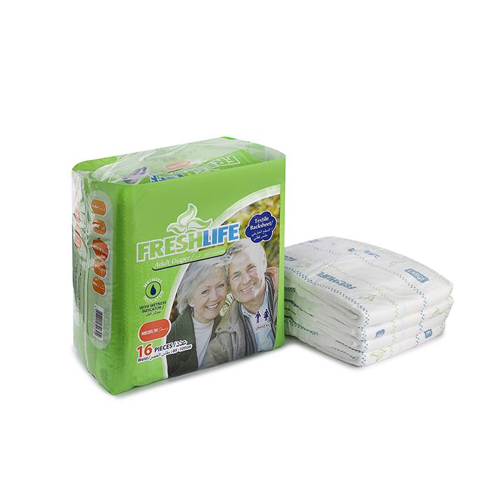 Freshlife Senior Diapers Medium ,packing 16 pads - شركة الحوراني لصناعة ...